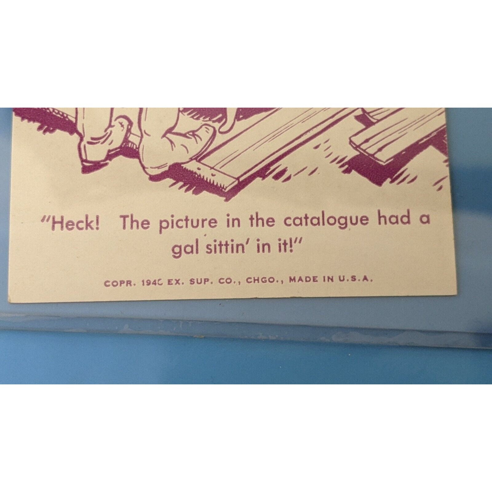1940 Ex Sup Co Chgo Arcade Exhibit Card Risque Cartoon Pre - Etsy