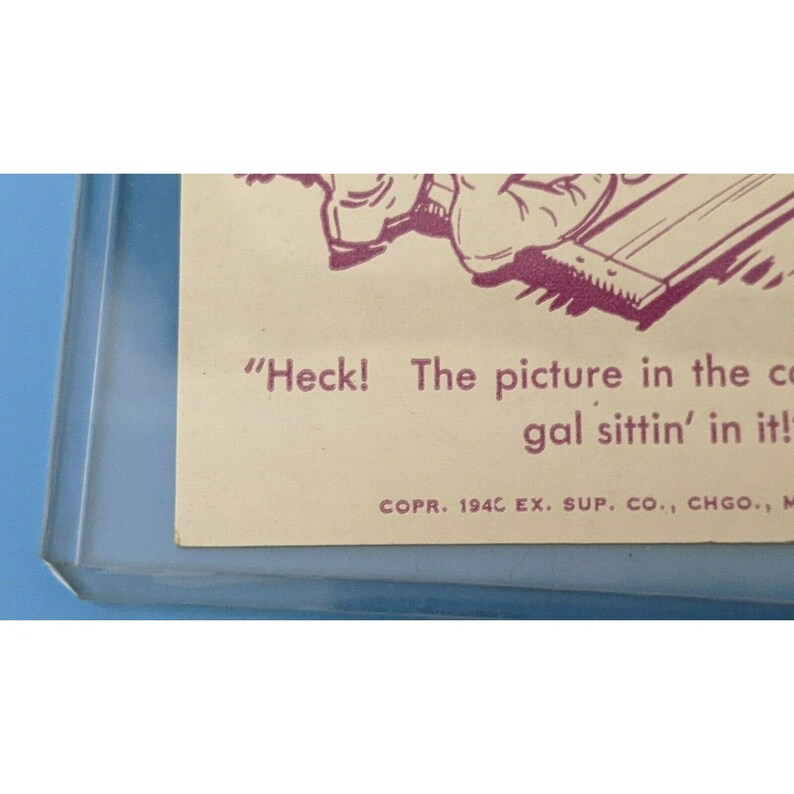 1940 Ex Sup Co Chgo Arcade Exhibit Card Risque Cartoon Pre WWII ...