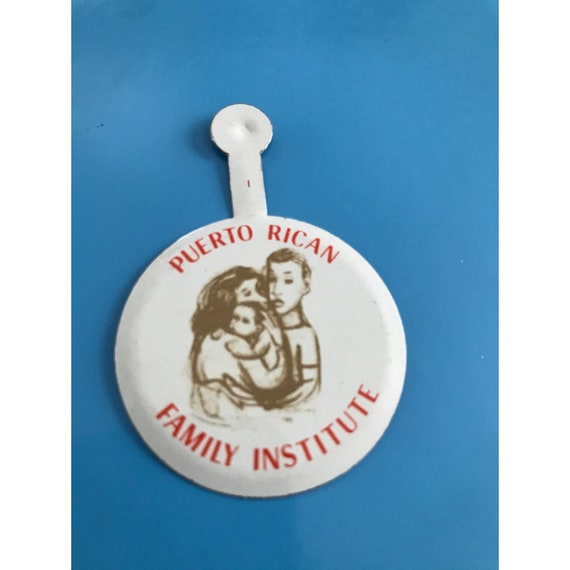 Vintage Red Puerto Rican Family Institute White Metal… - Gem