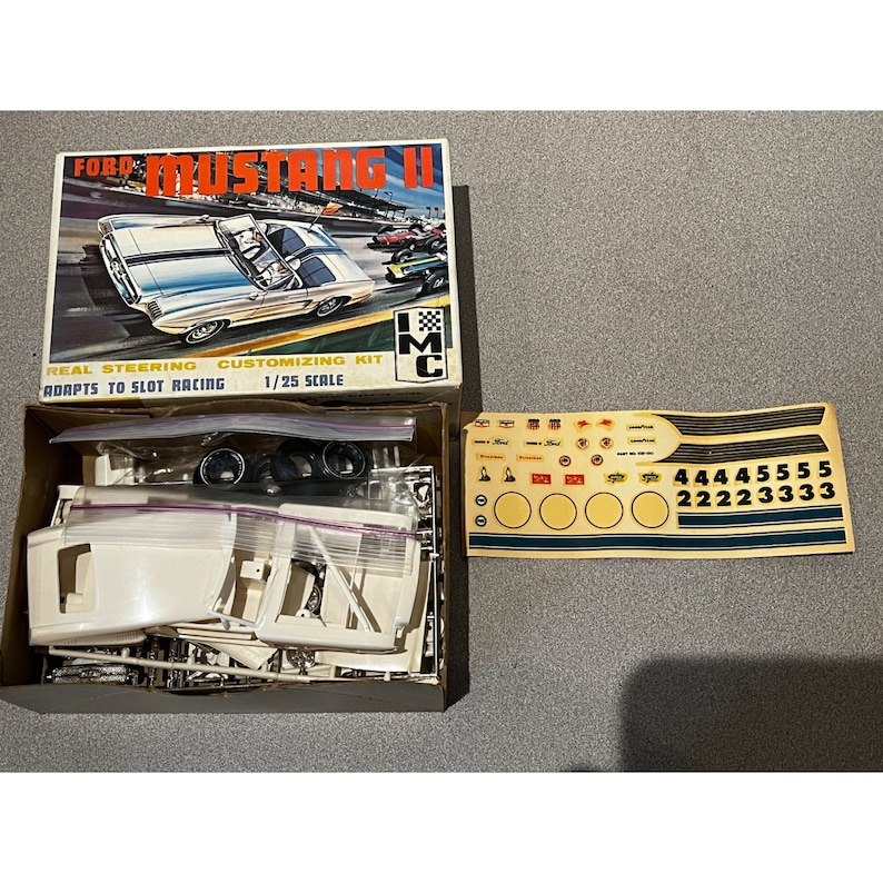 Vintage IMC Ford Mustang II 1/25 Scale Real Steering Model Kit Rare! - Etsy