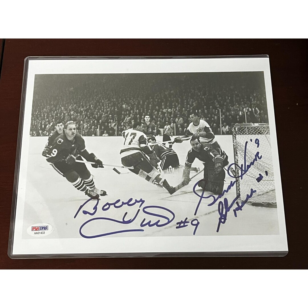 8 X 10 Photo Autographed Bobby Hull Glenn Hall Gordie Howe PSA DNA ...