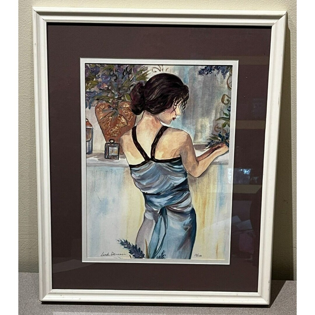 Linda Denison Lady Florida Artist Art Signed Numbered #/100 22" X 17 1/ ...