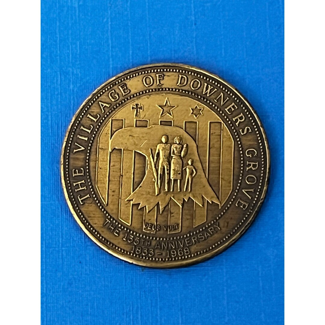 1833-1968 Village of DOWNERS GROVE Illinois Souvenir Half Dollar 135th ...