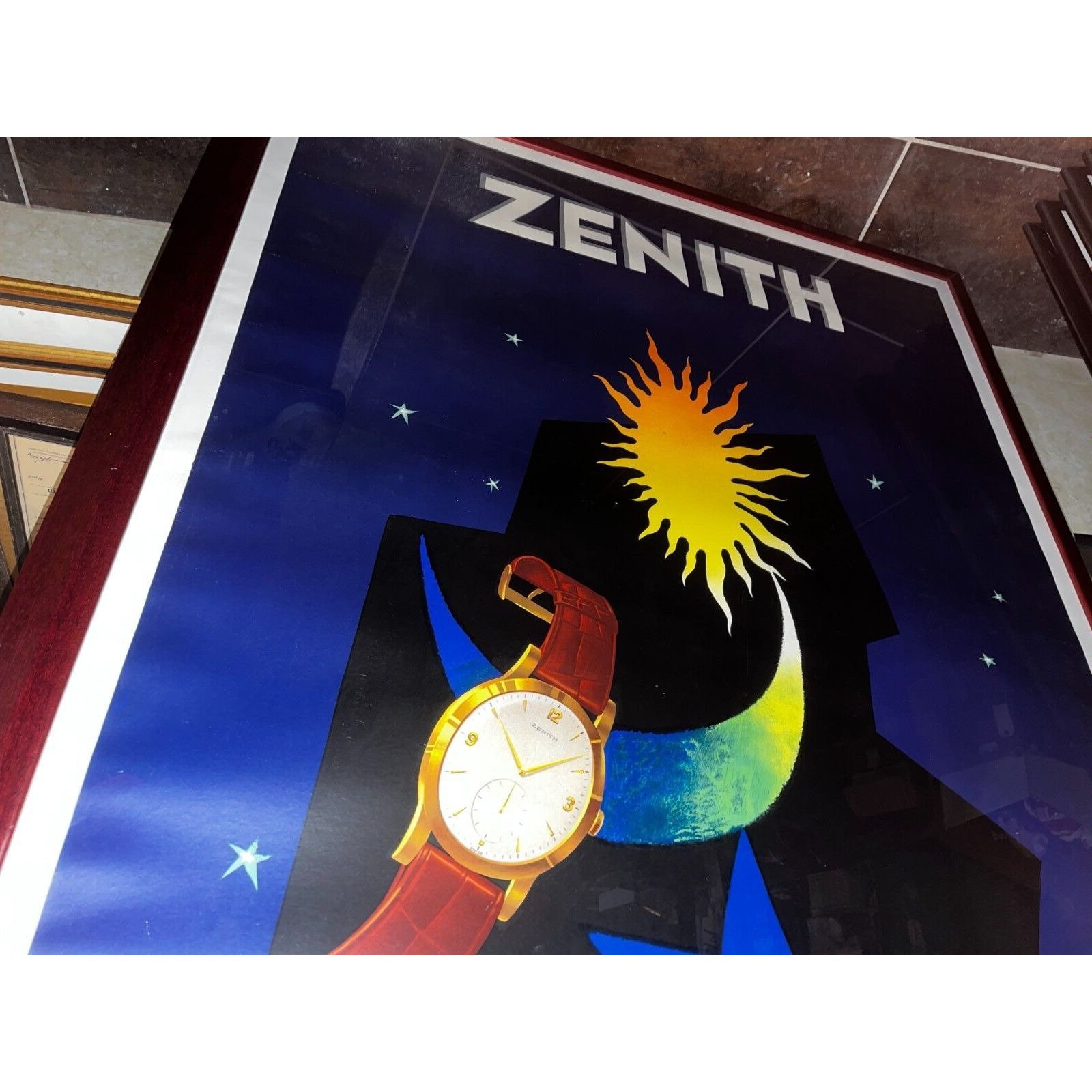 Original Vintage Zenith Watch Poster by Paul Colin C1950 Art Deco Large ...