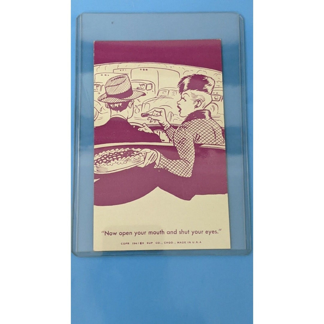 1940 Ex Sup Co Chgo Arcade Exhibit Card Risque Cartoon Pre WWII - Sex ...