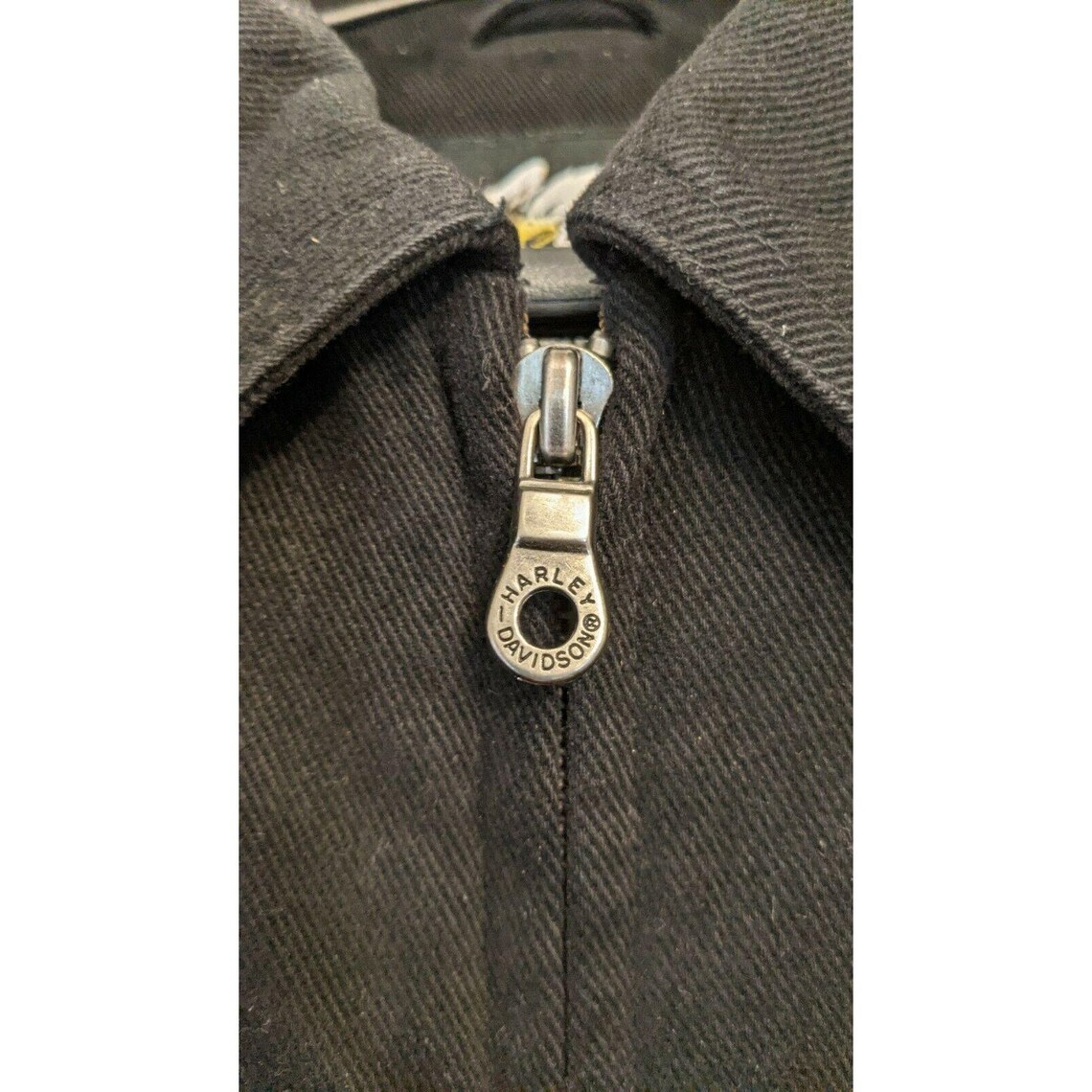 Harley-davidson LARGE Black Canvas Riding Jacket 103819 Milwaukee ...