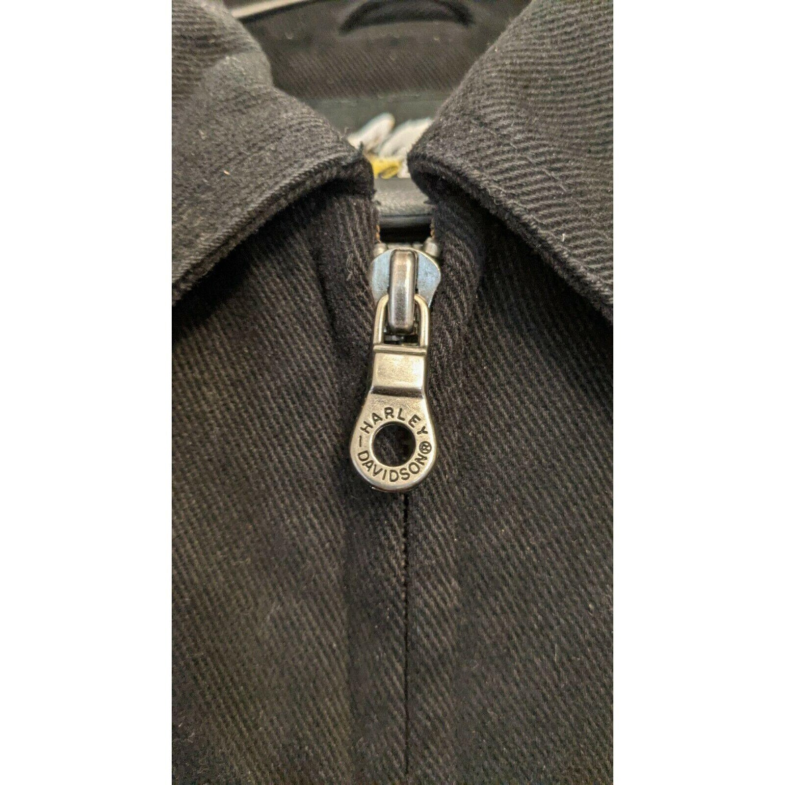 Harley-davidson LARGE Black Canvas Riding Jacket 103819 Milwaukee ...