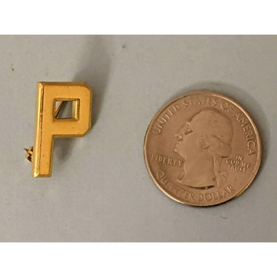 Vintage Army letter "P" Gold Tone pin marked Meyer NY… - Gem
