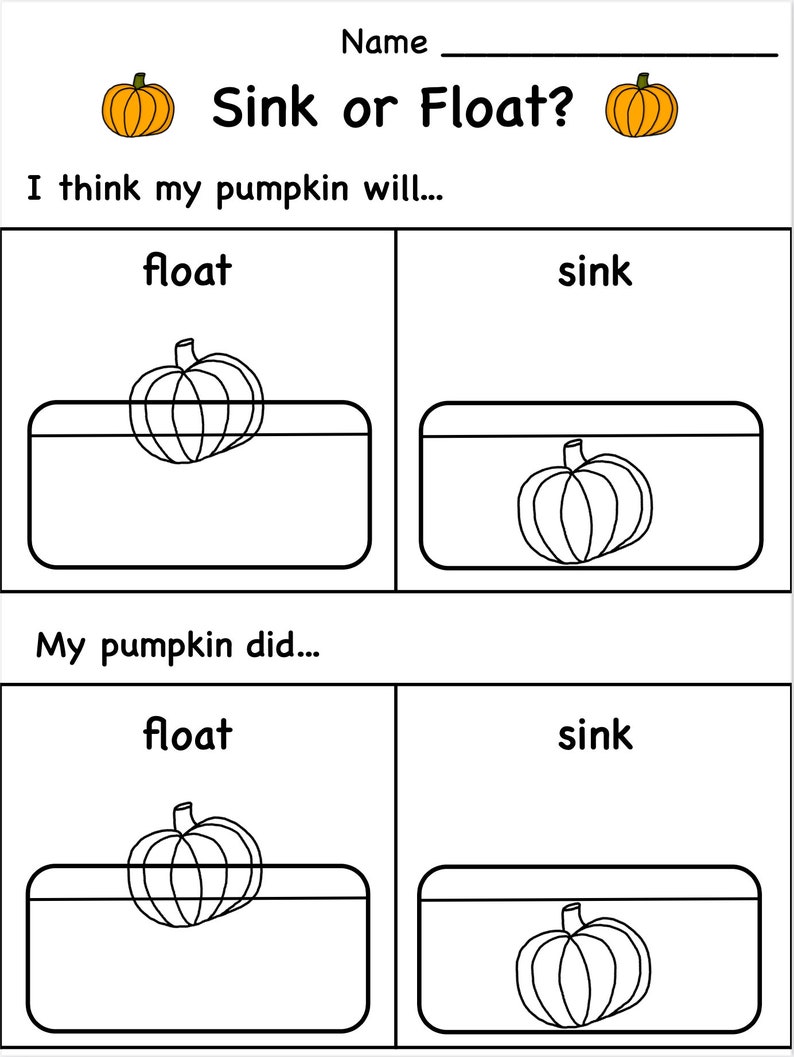 Pumpkin Investigation Worksheets - Etsy