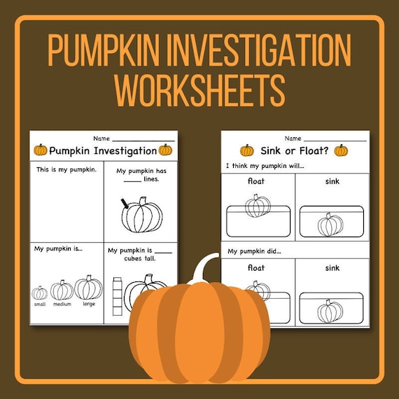 Pumpkin Investigation Worksheets | Etsy