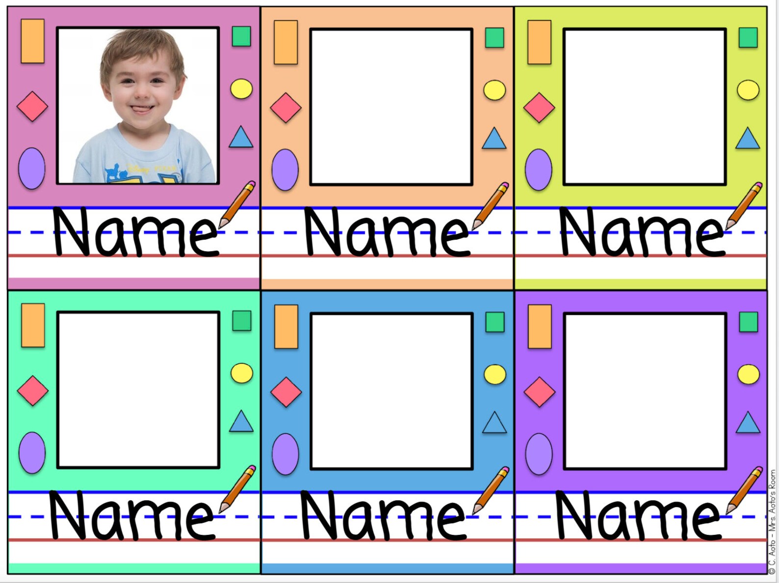 Photo Name Cards - Etsy
