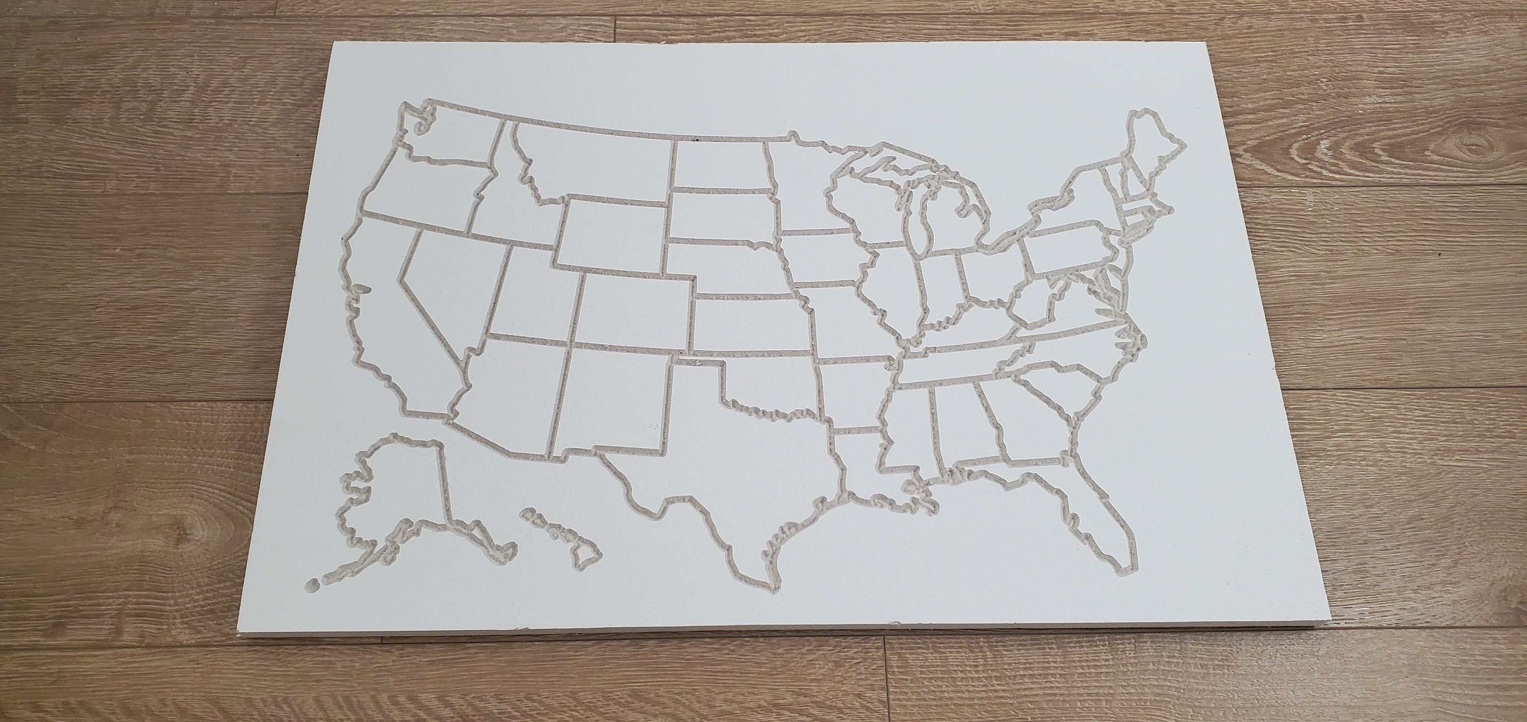 USA Map | Outline | Tac Board - Etsy
