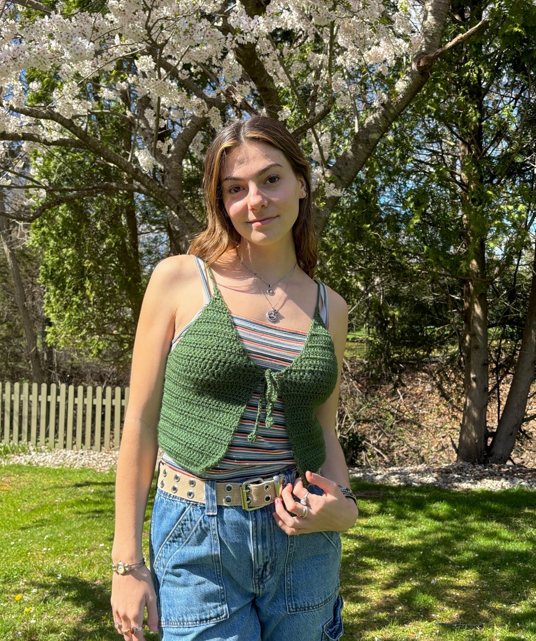 Front Tie Tank Top Crochet Pattern - Etsy