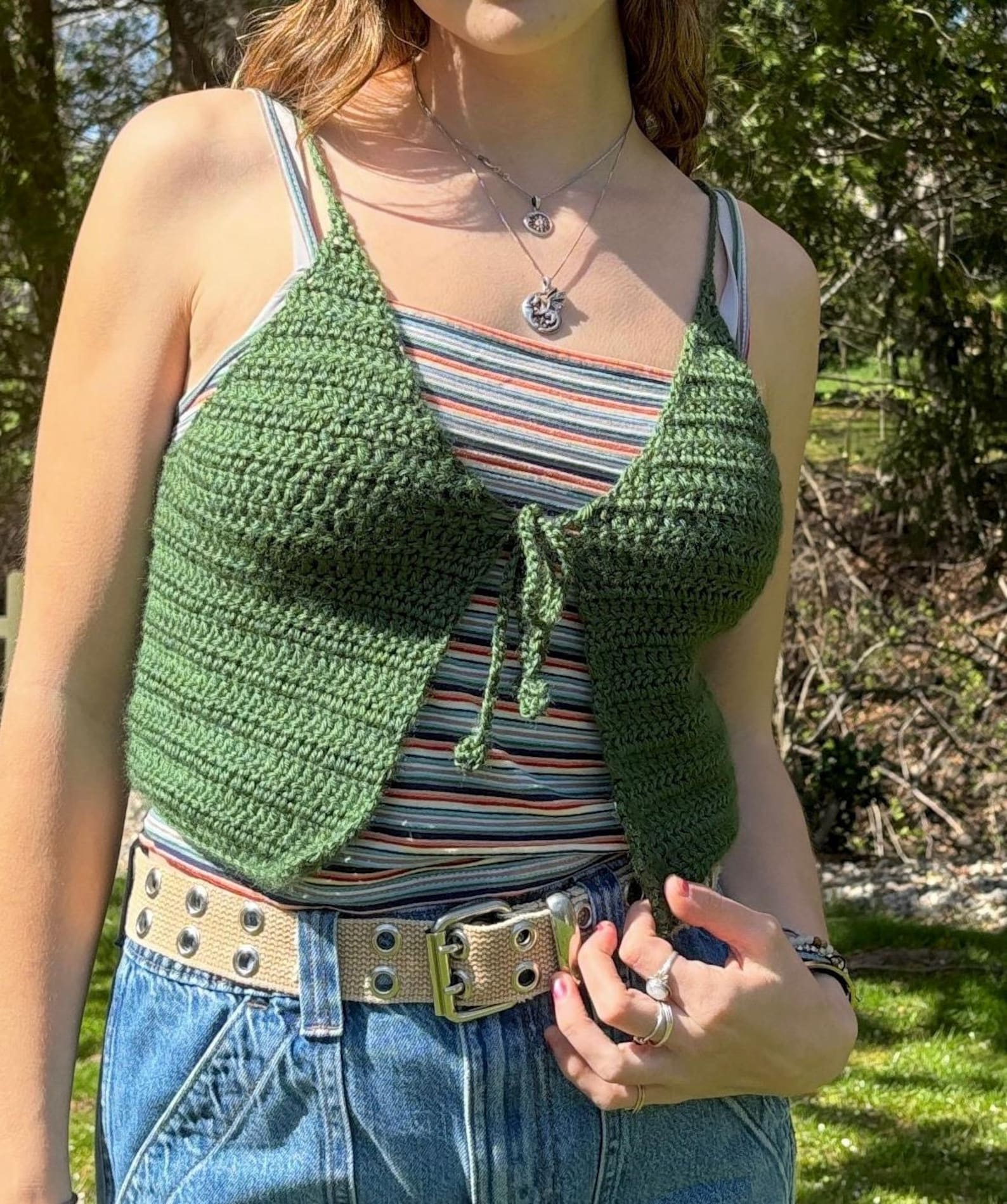 Front Tie Tank Top Crochet Pattern - Etsy