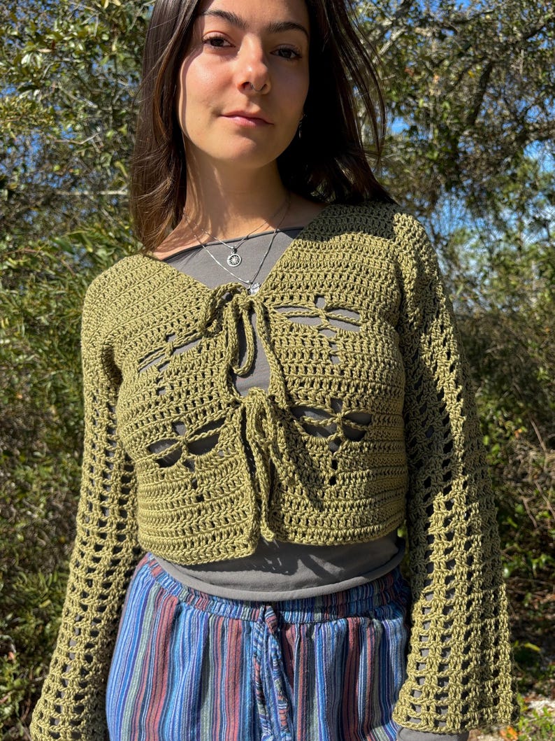 Dragonfly Cardiagn Crochet Pattern - Etsy