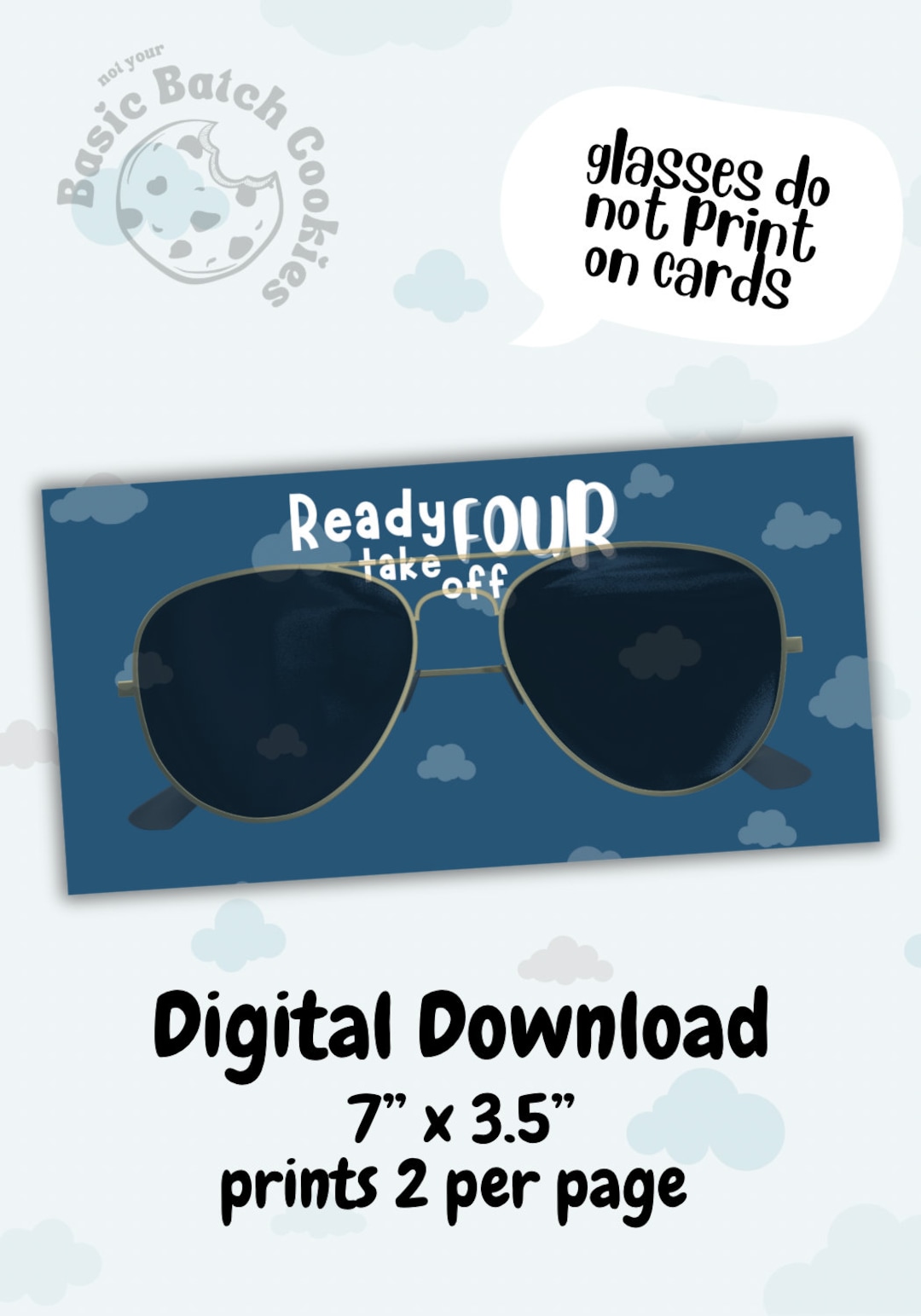 Ready FOUR Take off Aviator Card - Etsy