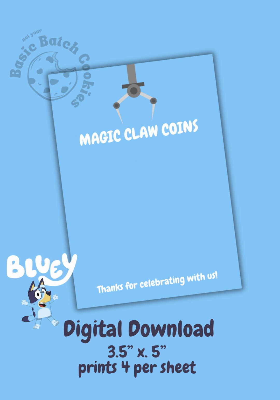 Bluey Magic Claw Coins - Etsy
