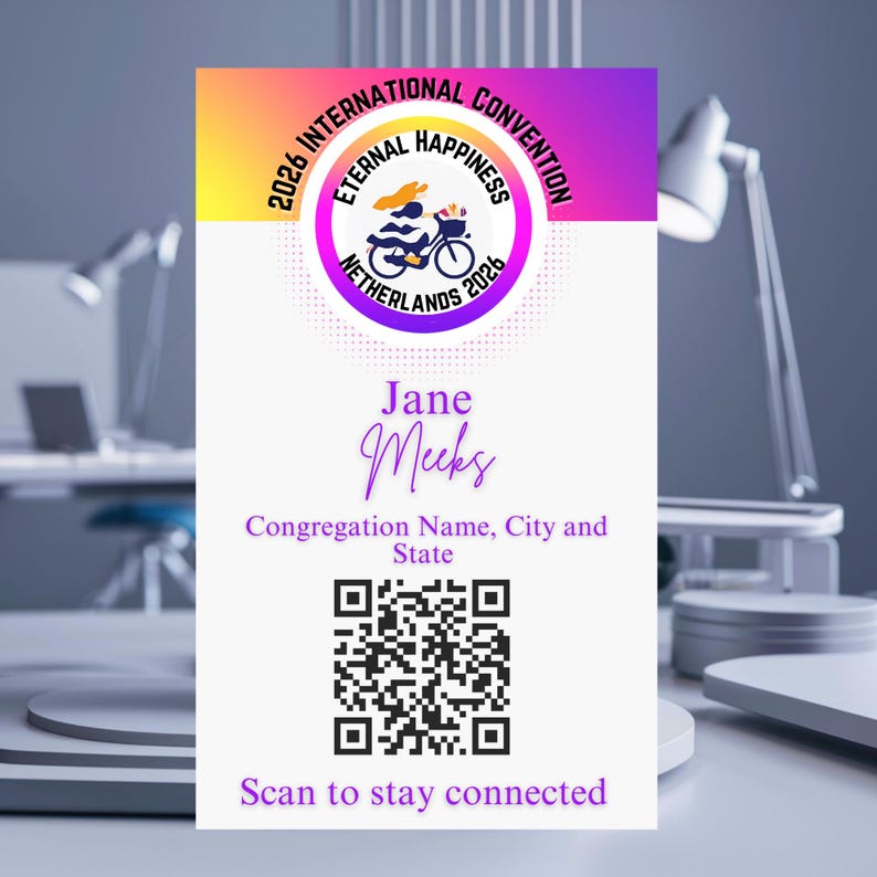 JW Editable 2026 Convention Visitenkarte Vorlage CANVA - Eternal ...