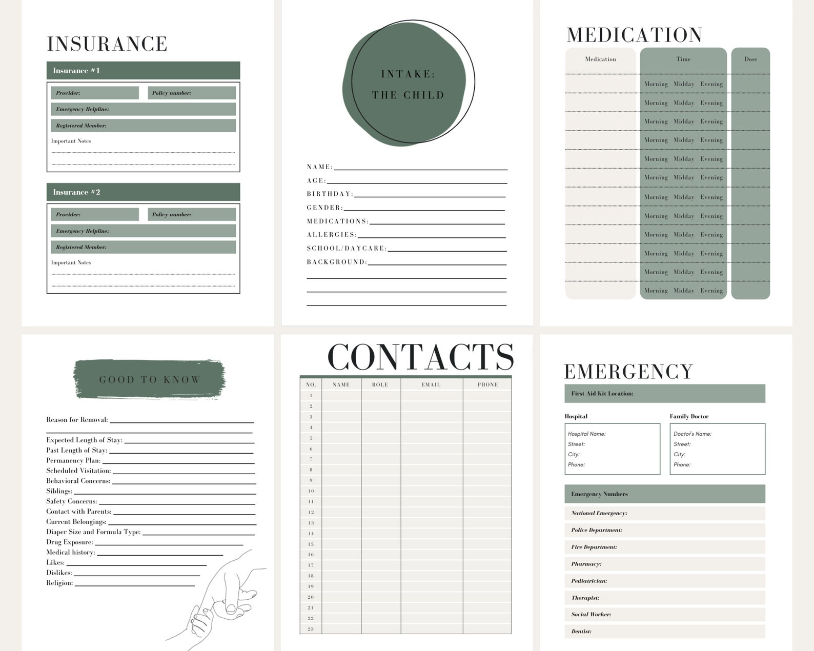 BEST SELLER Printable Foster Care Guide | Organization and Management ...