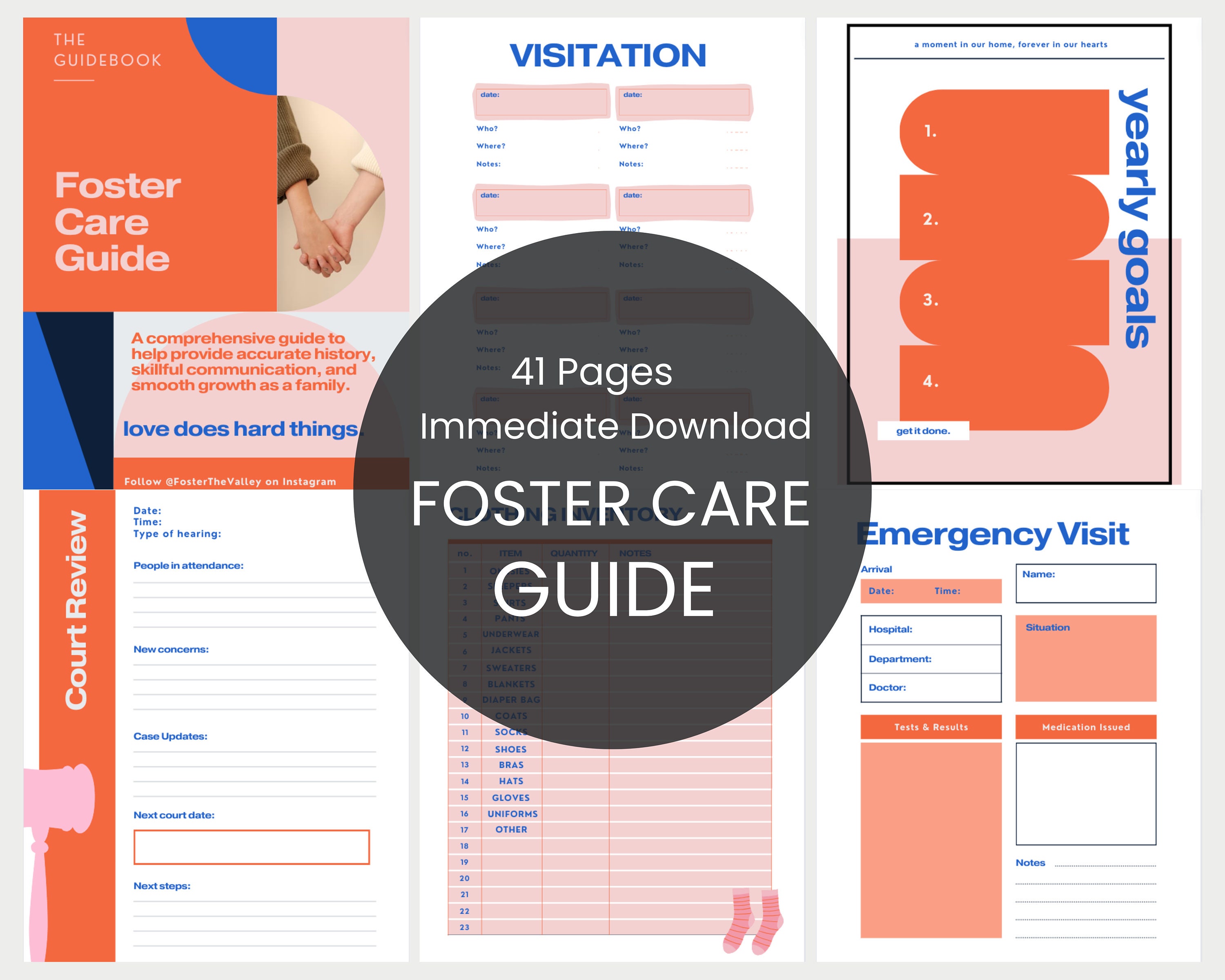 BEST SELLER Printable Foster Care Guide | Organization and Management ...