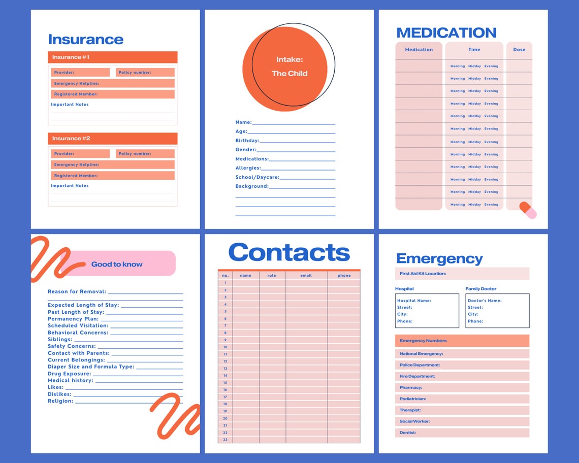 BEST SELLER Printable Foster Care Guide Organization and Management ...