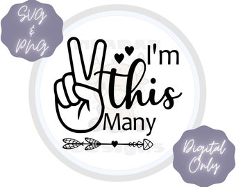 Im This Many Svg | Etsy