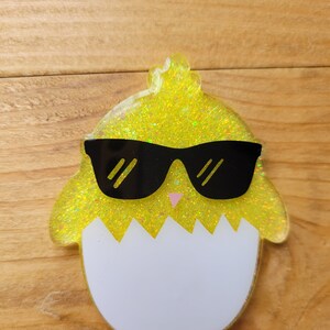 Chick Badge Reel, Egg Hatching Badge Holder, Ooak Badge, Cute Badge ...