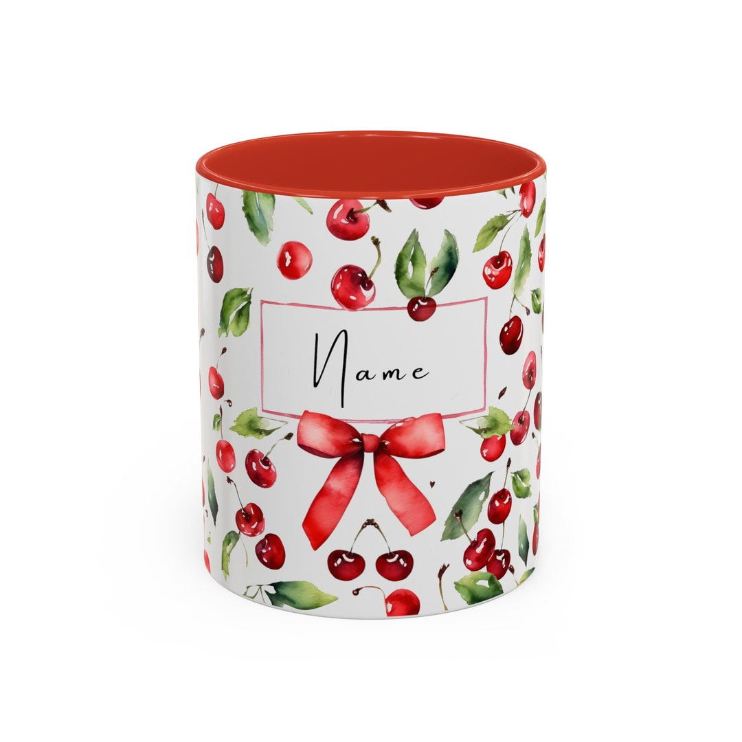 Personalized Ceramic Coffee Mug, 11oz Cherry Mug Coquettemug ...