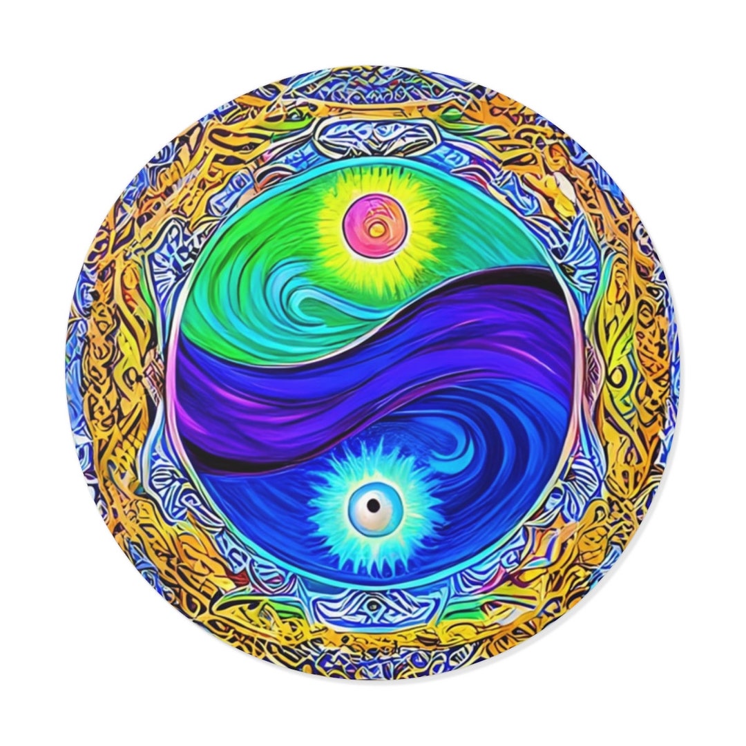 Ocean & Sky. Ying Yang Sticker - Etsy