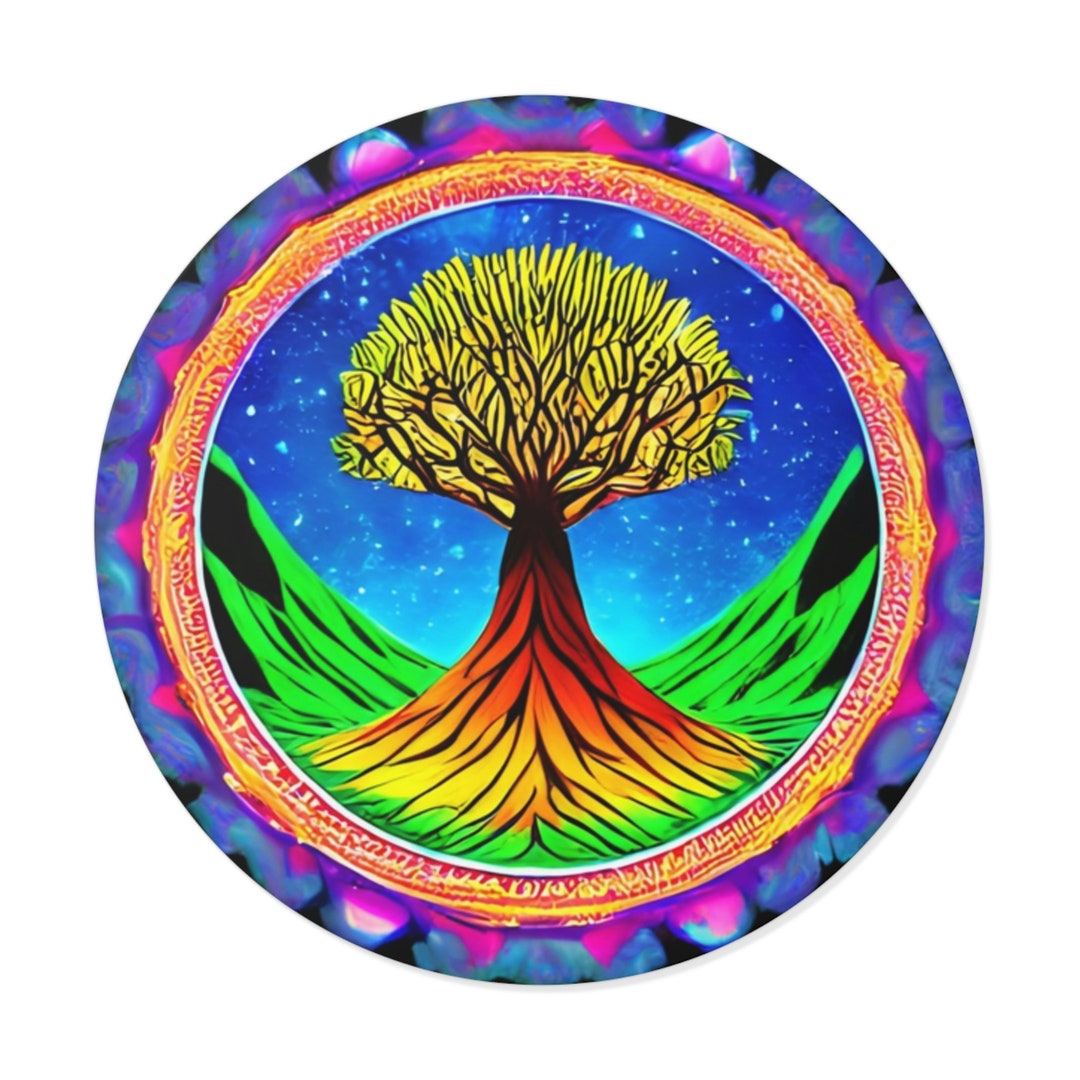 Neon Tree of Life Sticker - Etsy