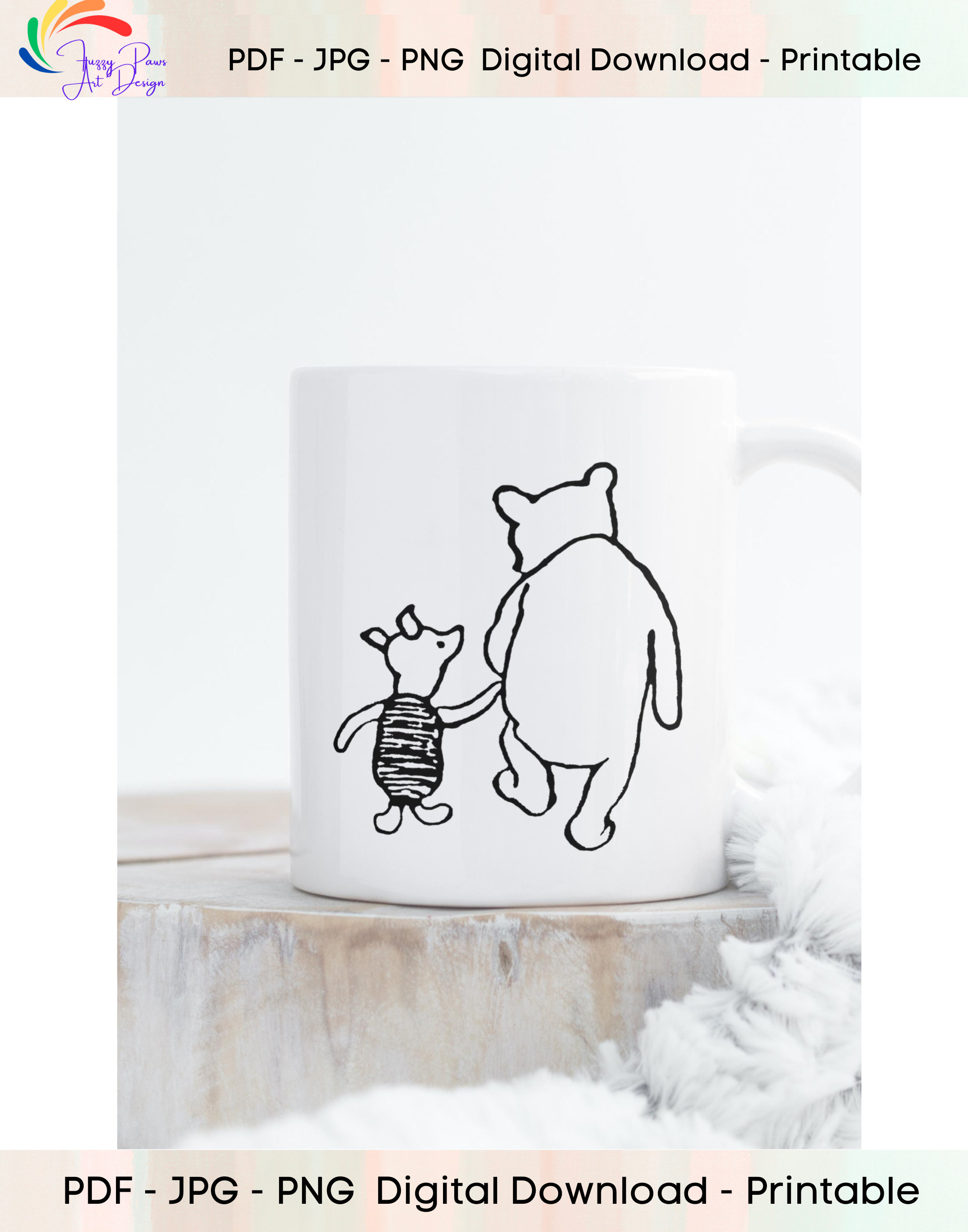 Baby Winnie The Pooh And Piglet Holding Hands