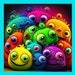 5 Images Googly-eyes Creatures in Rainbow Colors Silly - Etsy