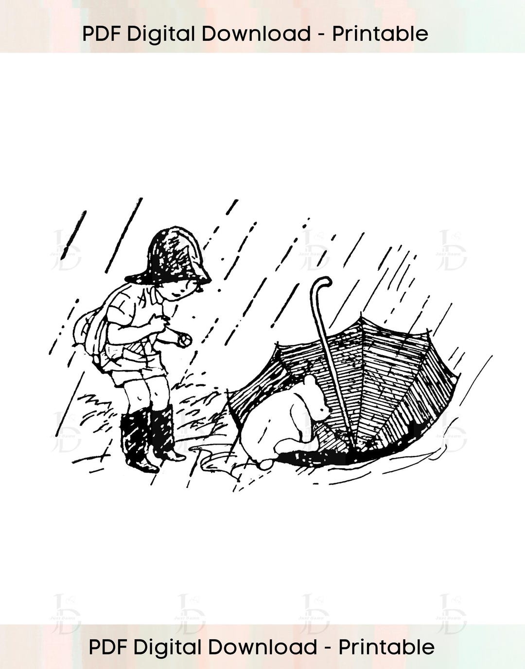 Sailing in the Rain | Classic 1926 Pooh & Christopher Robin | Vintage ...