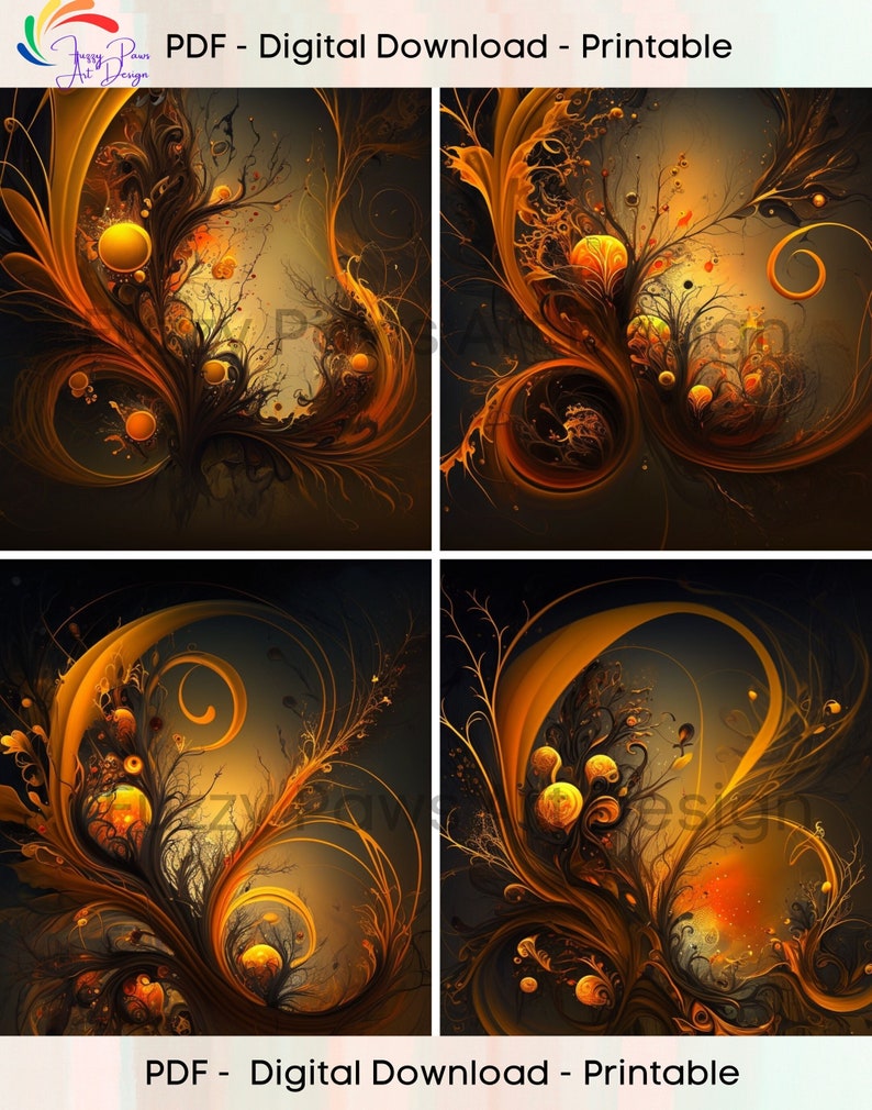 4 Images Fall Celebration in Orange, Brown, Black Perfect for Fall ...