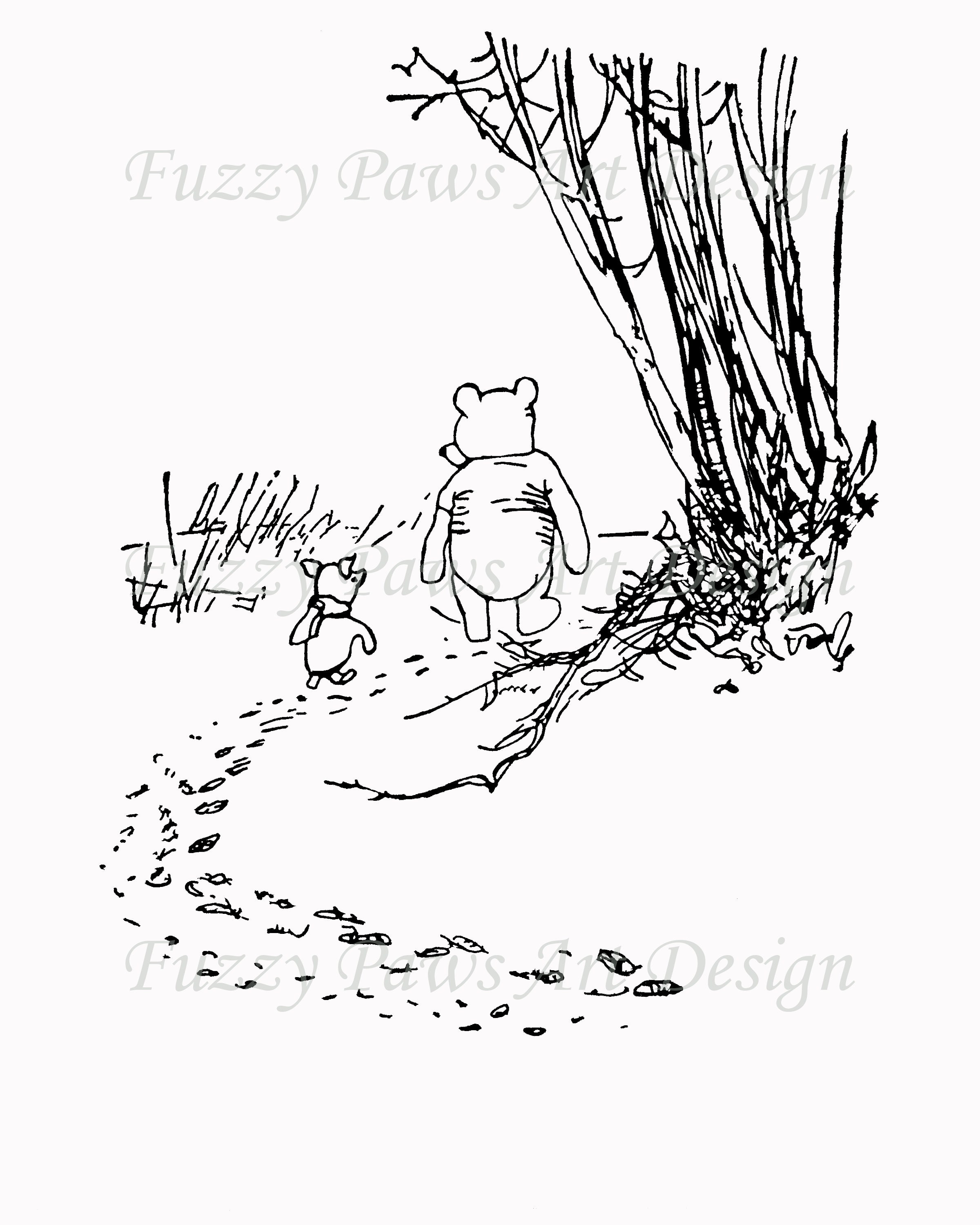 Winnie The Pooh And Piglet Walking