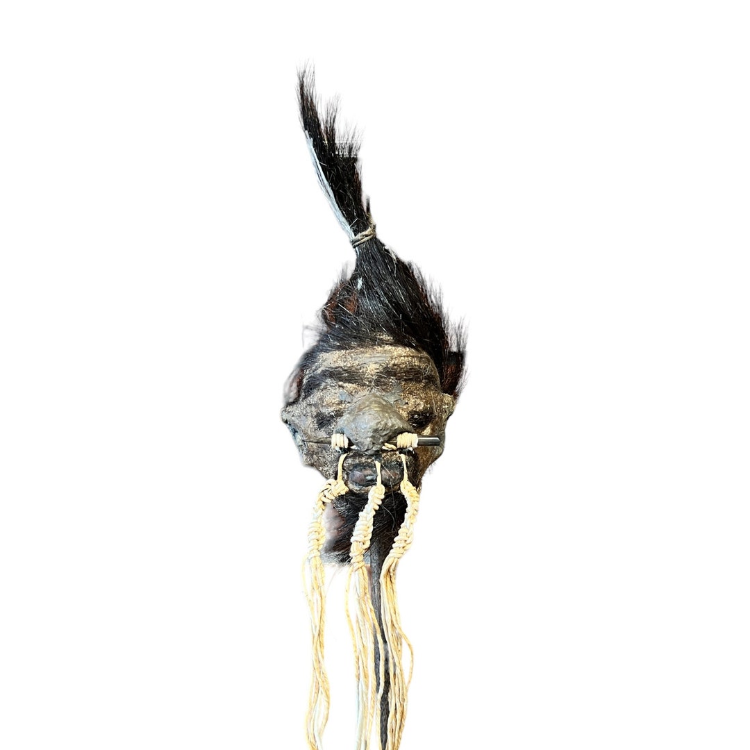 Shrunken Head Replica With Stand Shuar Tsantsa Reproduction - Etsy