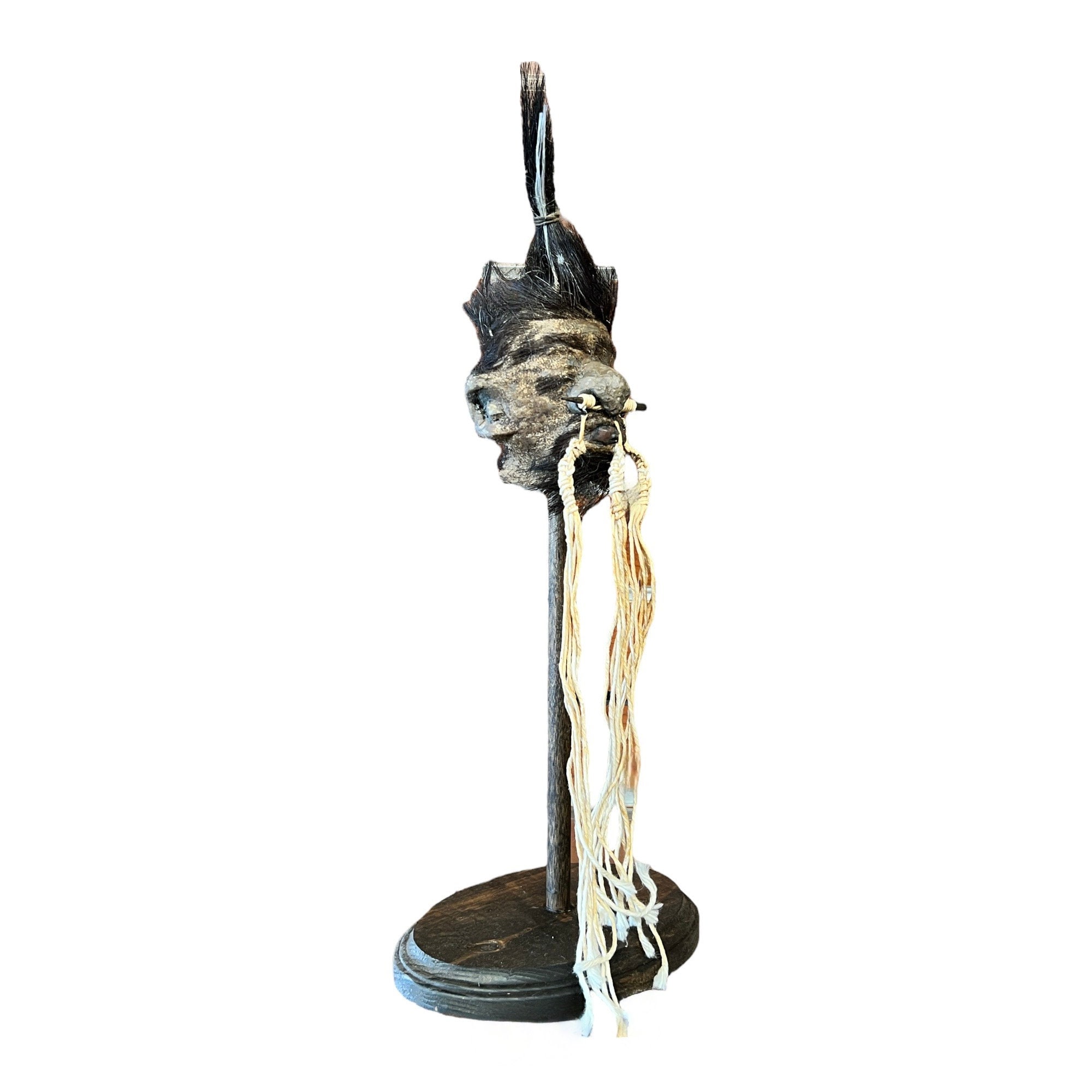 Shrunken Head Replica With Stand Shuar Tsantsa Reproduction - Etsy