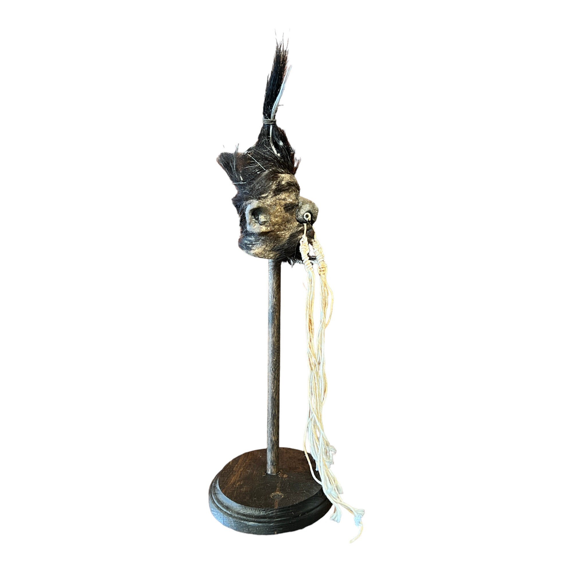 Shrunken Head Replica With Stand Shuar Tsantsa Reproduction - Etsy
