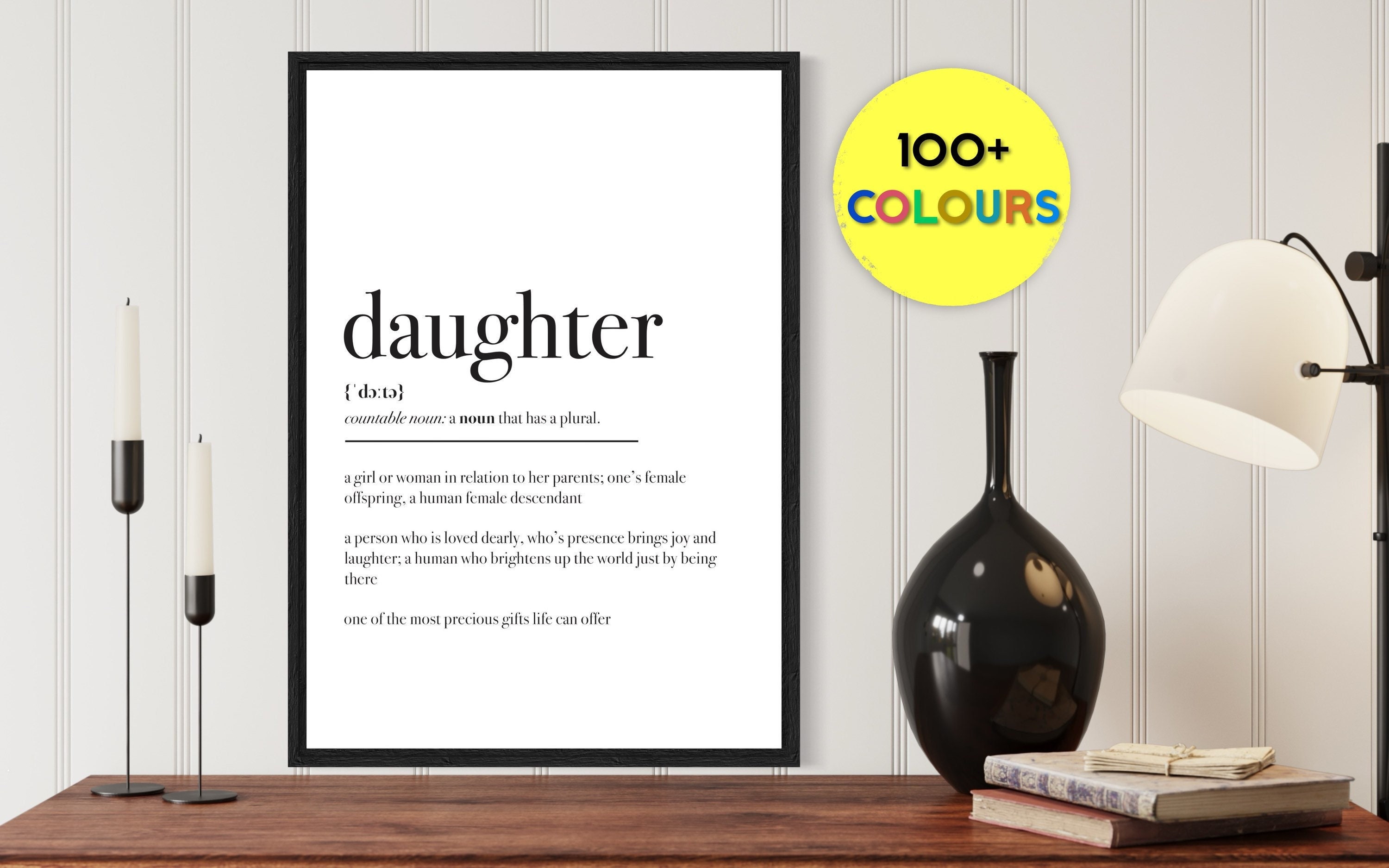 DAUGHTER DEFINITION PRINT Wall Art Print Definition Print - Etsy