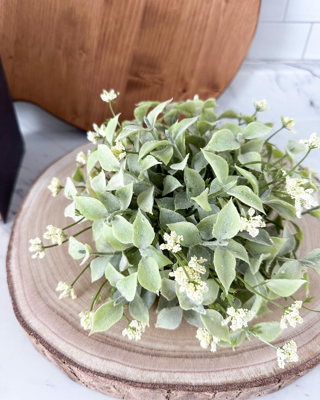 White Flower Half Sphere, Spring Greenery, Artificial Greenery, Wedding ...