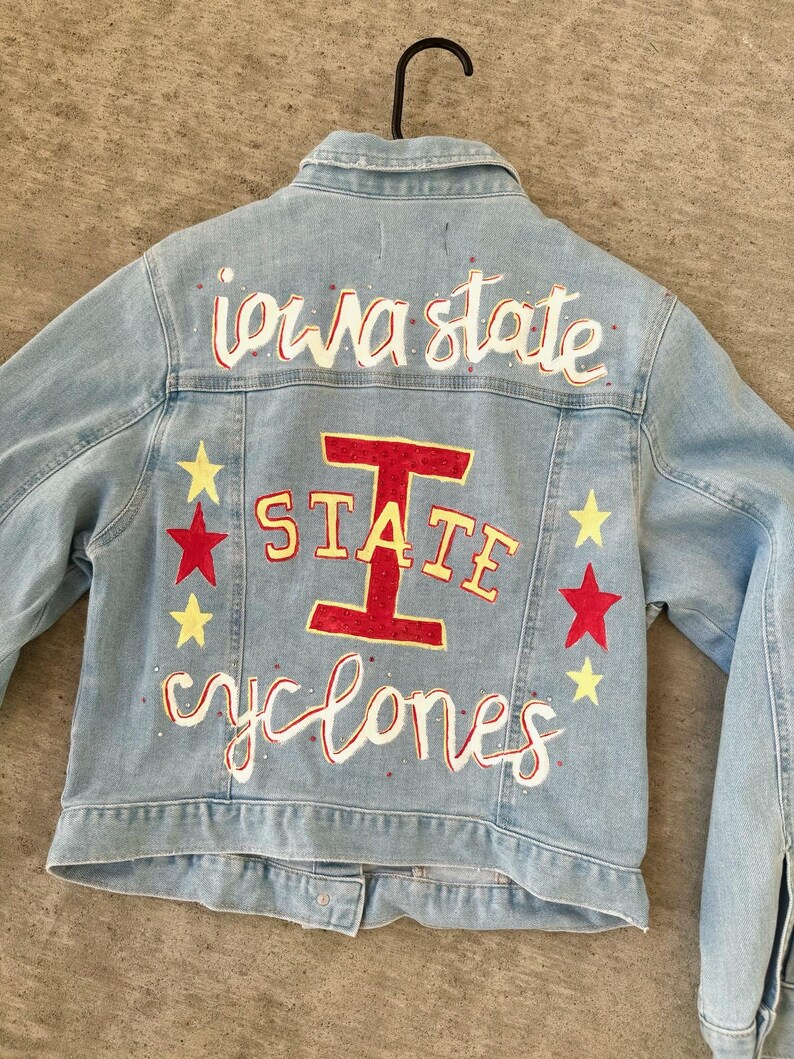 Hand-painted Denim Jacket - Etsy