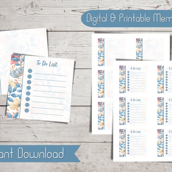 Memo Pad Printable - Etsy