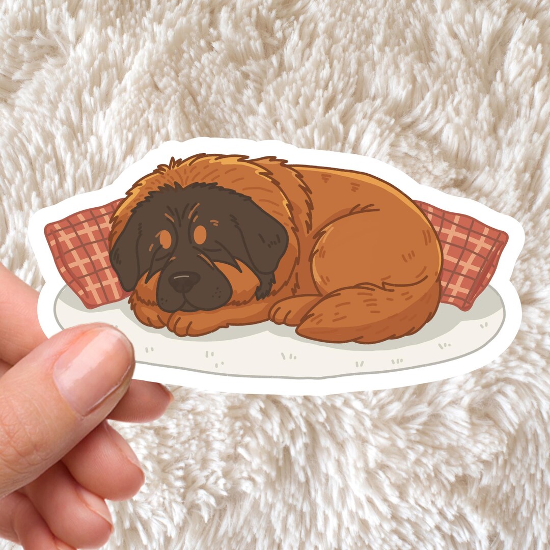 Tibetan Mastiff Sticker | Handdrawn Design | Waterproof Laptop ...
