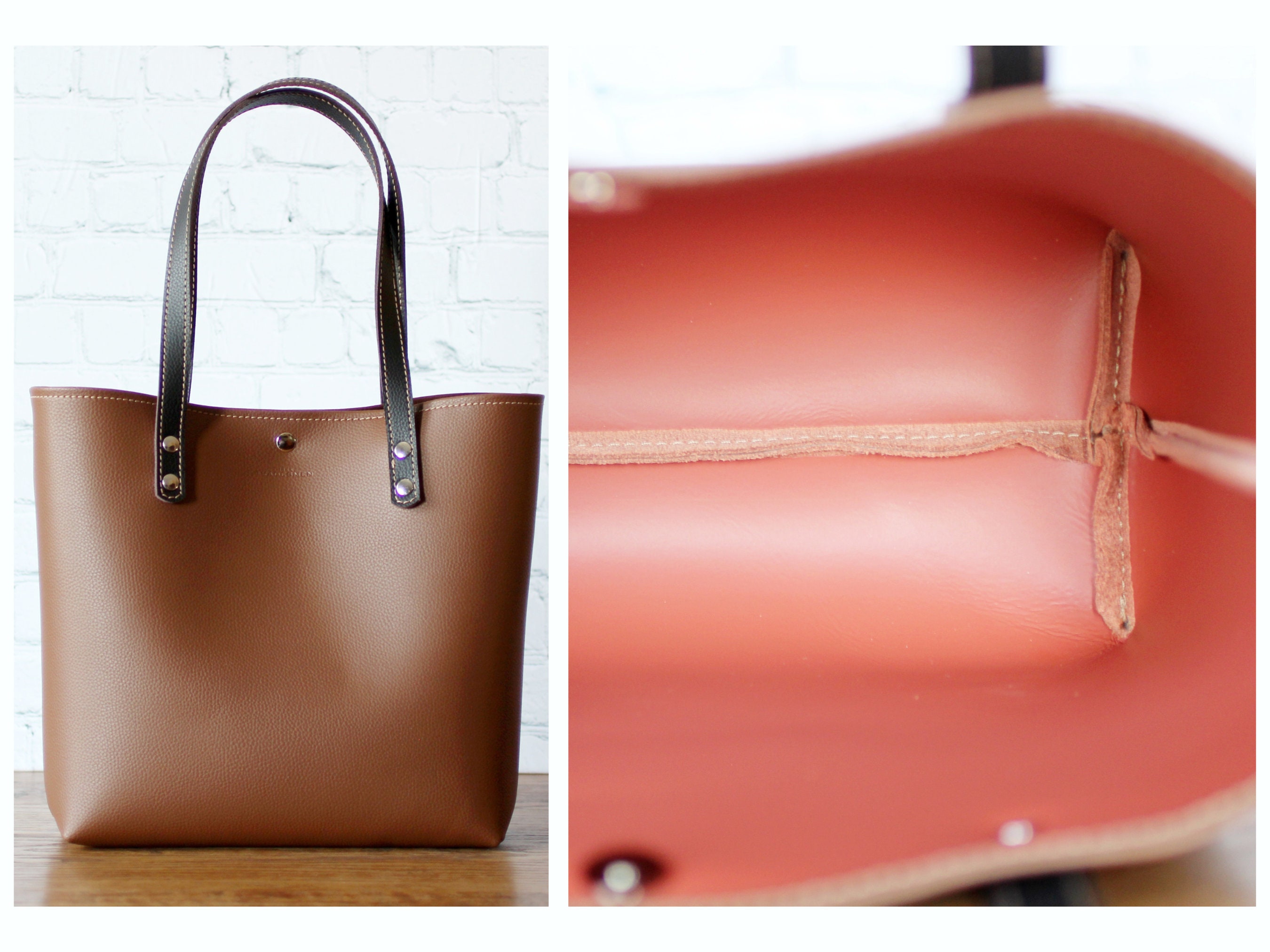 Handmade Large Simple Designer Leather Tote - Etsy