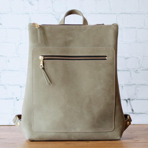Large Leather Backpack Women - Etsy