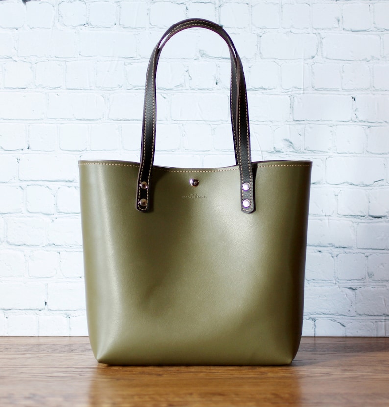 Handmade Large Simple Designer Leather Tote - Etsy