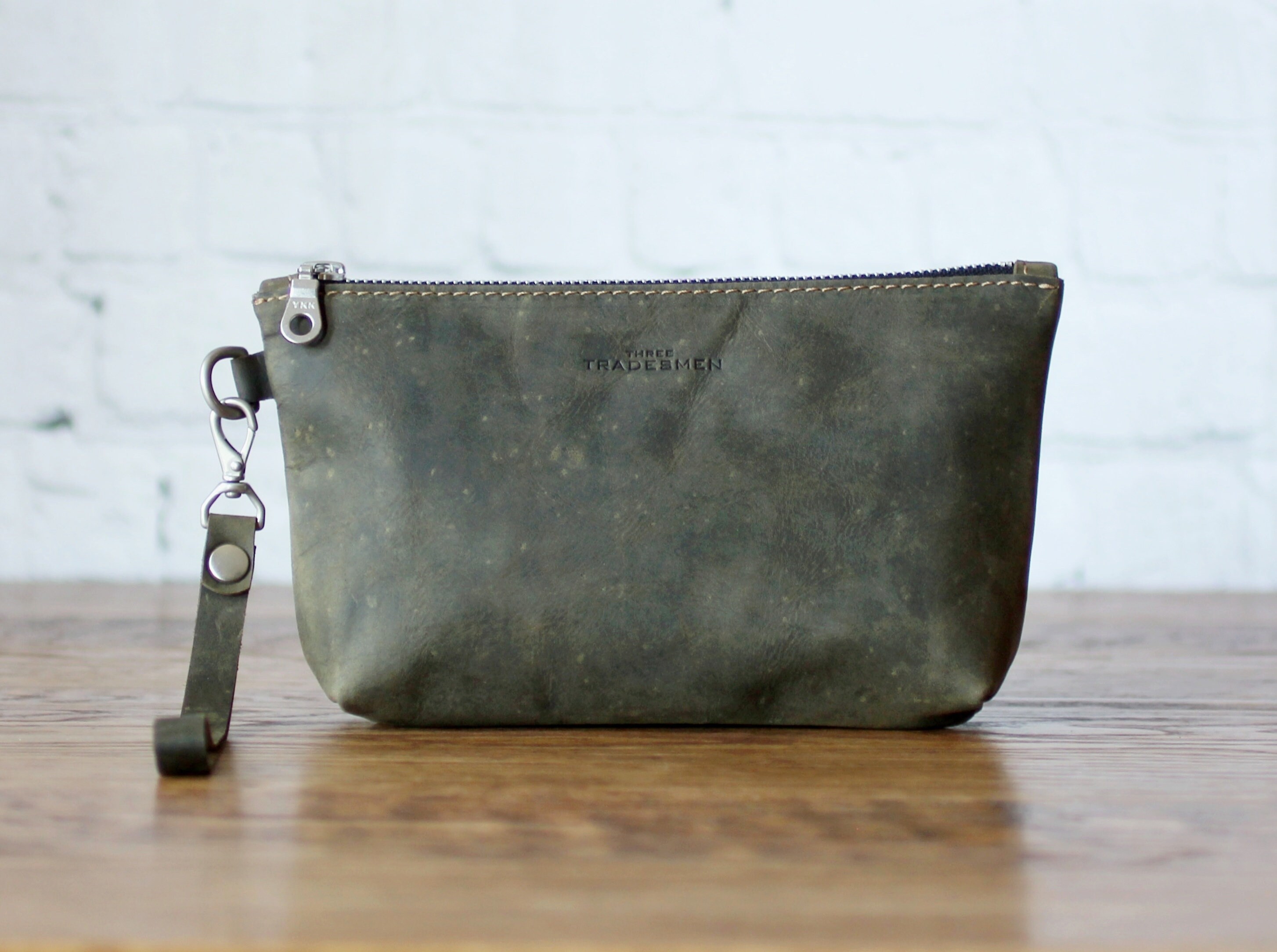 Handmade Leather Zipper Pouch - Etsy