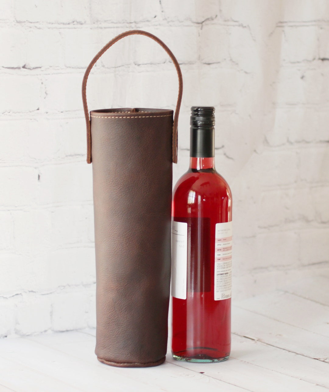 Handmade Leather Wine Carrier, Wine Tote, Wine Caddy, Wine Holder, Wine ...