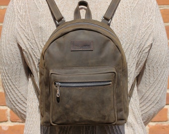 Soft Leather Mini Backpack Purse for Women, Handmade Leather Bag ...