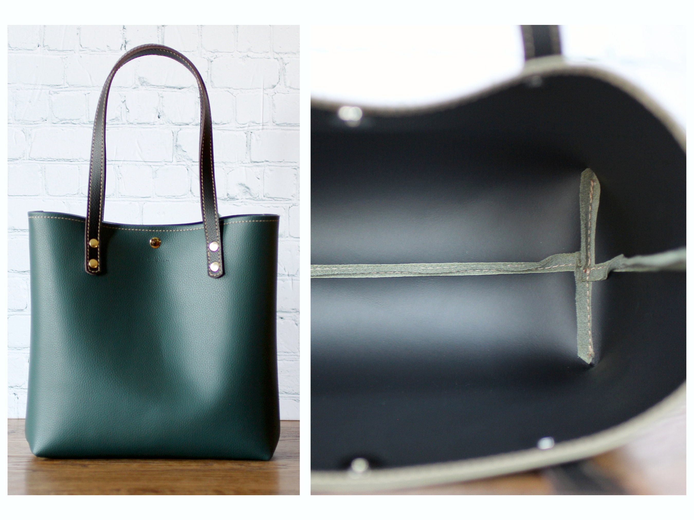 Handmade Large Simple Designer Leather Tote - Etsy